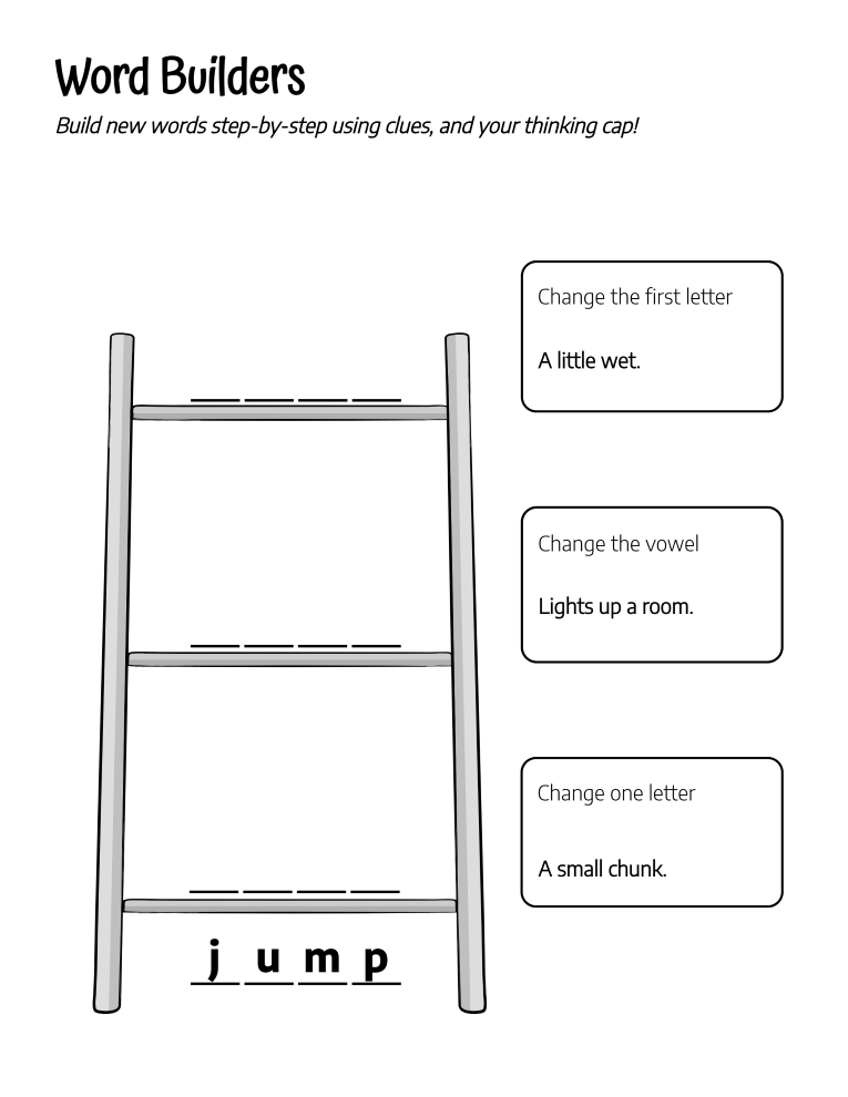 Word Ladder Worksheets Generator – Word Ladder Worksheets Generator