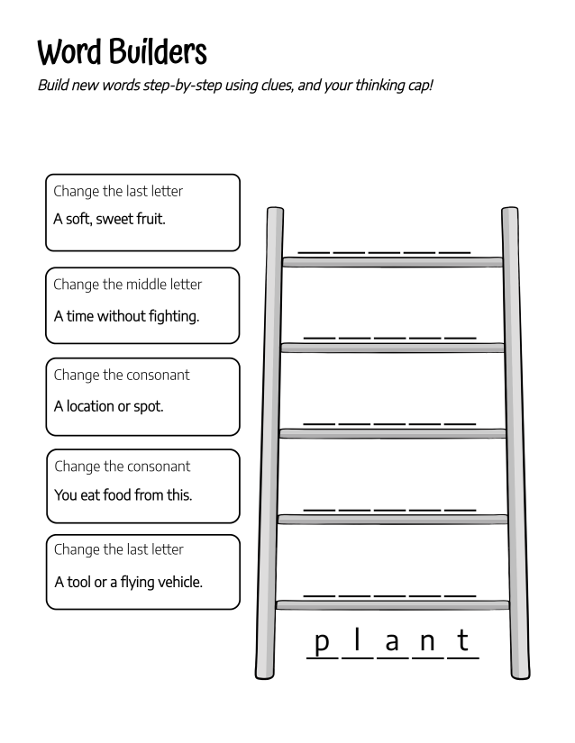 Word Ladder Worksheets Generator – Word Ladder Worksheets Generator