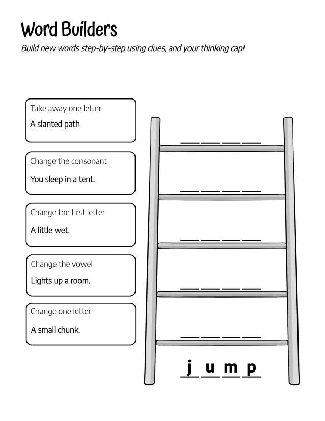 Word Ladder Worksheets Generator – Word Ladder Worksheets Generator