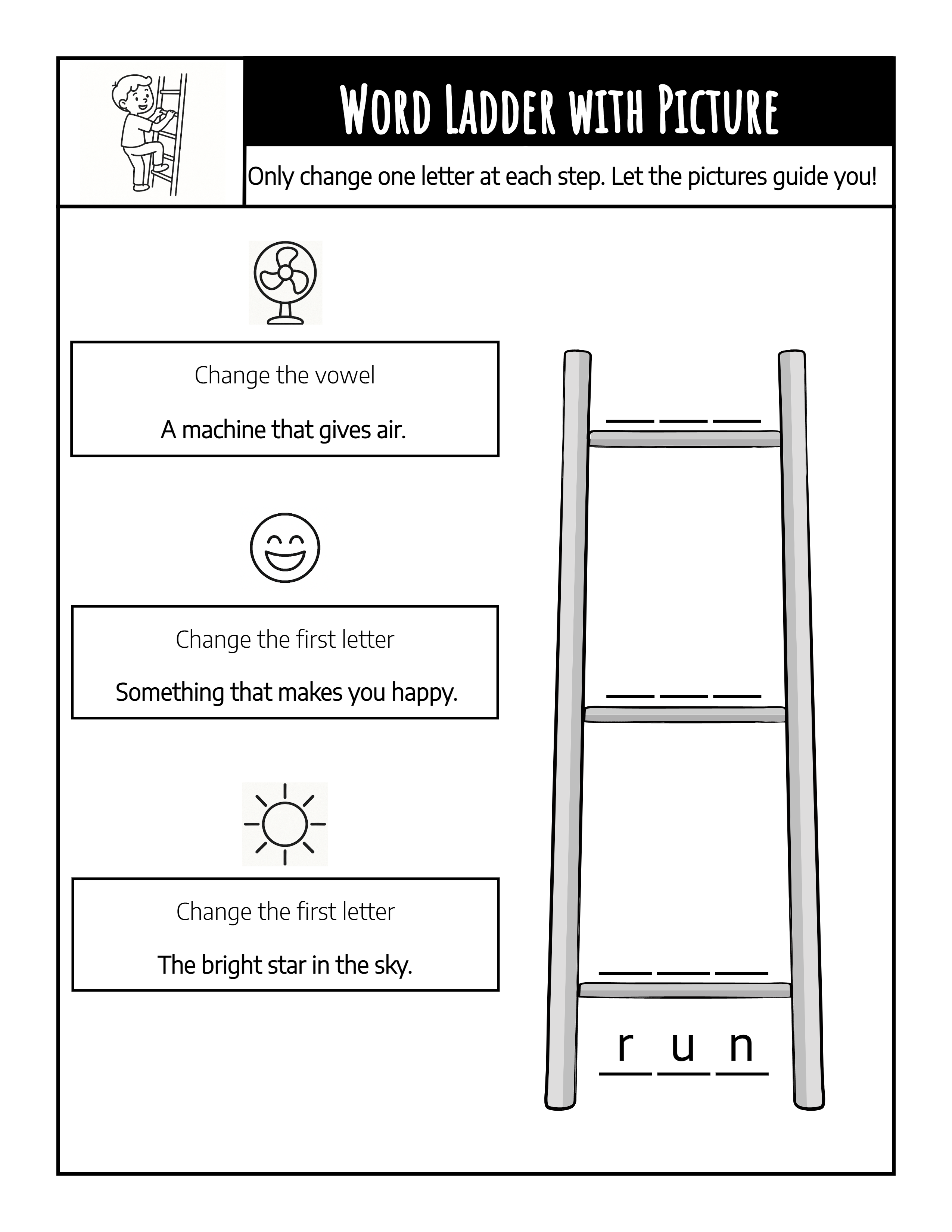 OTO2 – Word Ladder Worksheets Generator