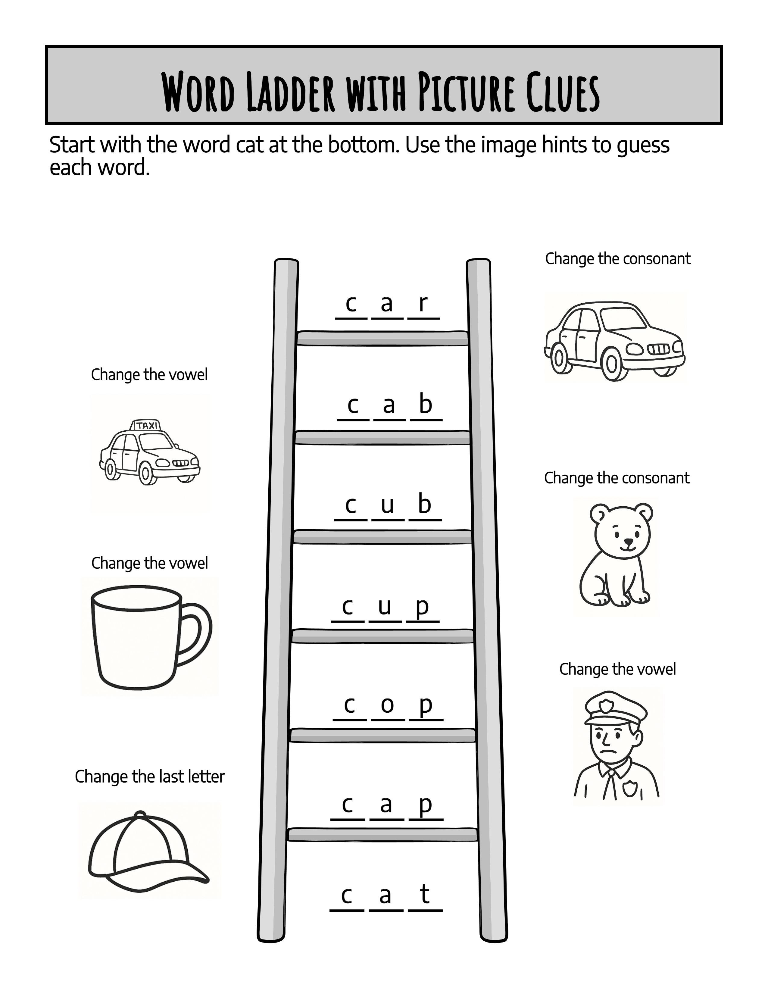 OTO2 – Word Ladder Worksheets Generator