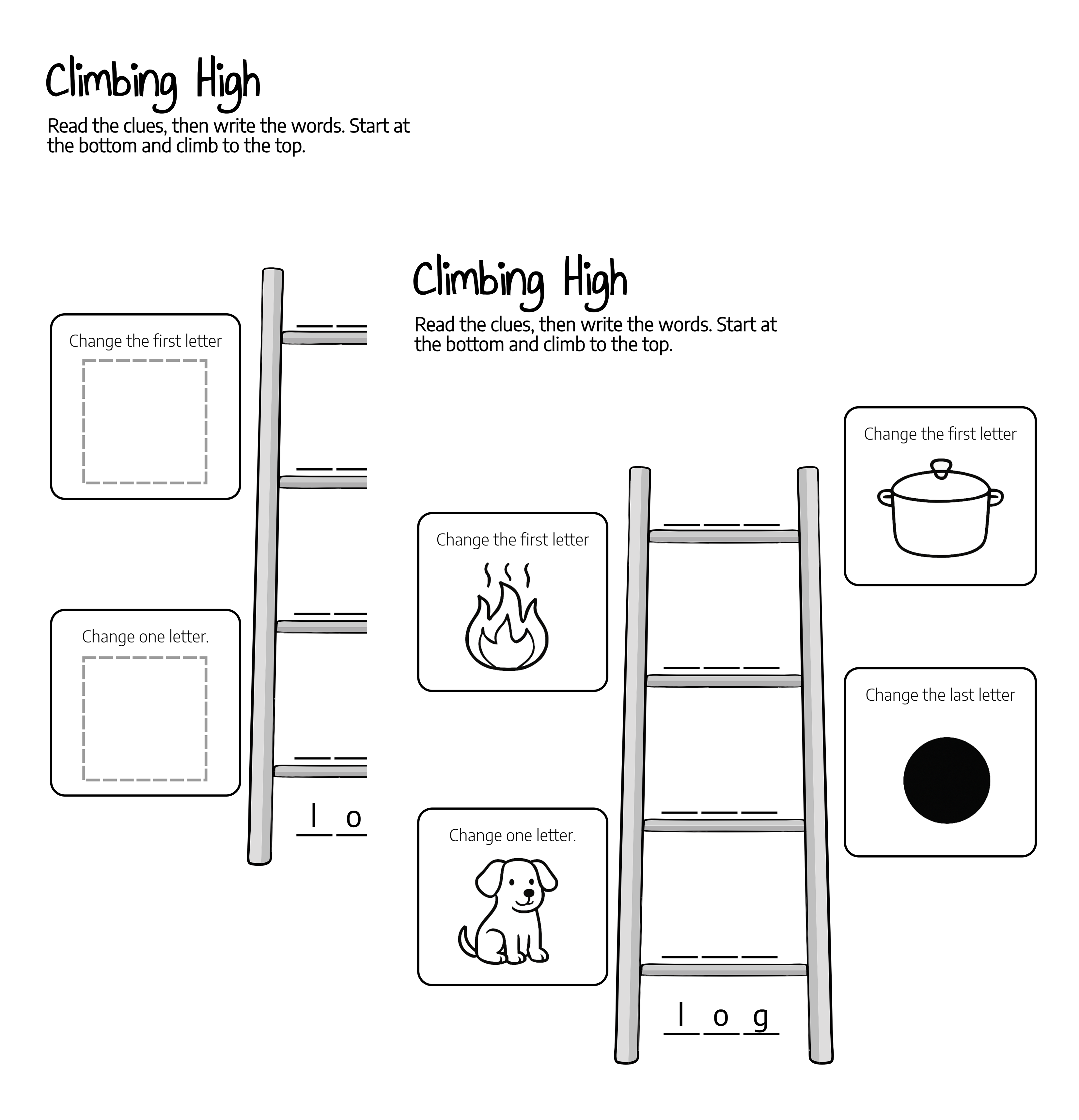 OTO3 – Word Ladder Worksheets Generator